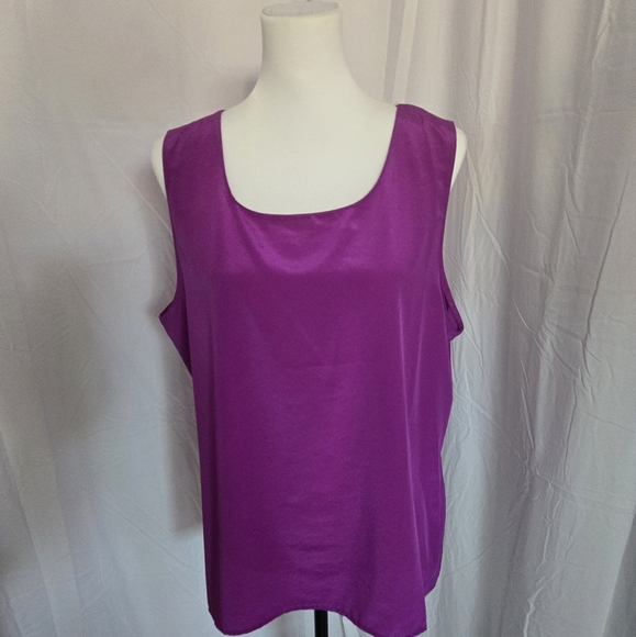 ALYSSA CARR | Tops | Vibrant Purple Sleeveless Tank Top For Performance ...